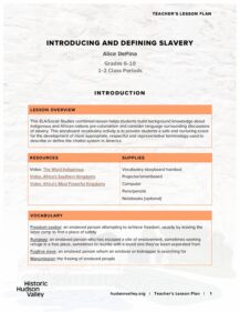 Defining Slavery and Vocabulary - Historic Hudson Valley
